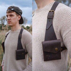 Vigor | Accessories | Hiphop Men Leather Shoulder Holster Bag ...